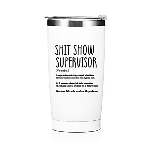 CQM Supervisor Gifts for Women Tumbler Boss Gifts Water Bottle Double Wall Travel Coffee Mug Stainless Steel Vacuum Insulated Thermal Cup Thank You Farewell Gifts for Manager Boss Birthday Christmas