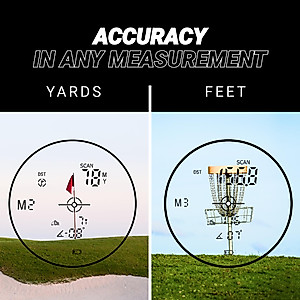 Blue Tees Golf Series 1 Sport Golf Rangefinder with Slope - 650 Yards Range Finder, 6X Magnification Laser Rangefinder, Advanced Flag Pole Locking with Pulse Vibration