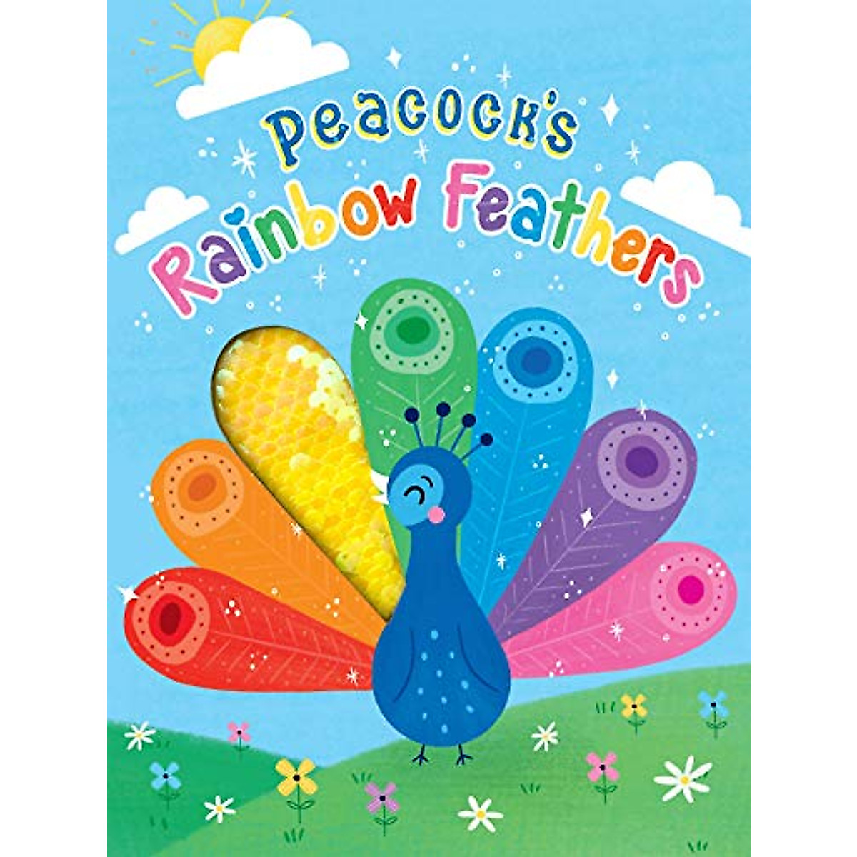 Peacock's Rainbow Feathers - Touch and Feel Board Book - Sensory Board Book