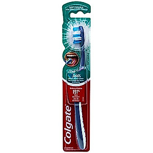 Colgate 360 Whole Mouth Clean Toothbrush, Ultra Compact Head, Soft (Colors Vary) - Pack of 6