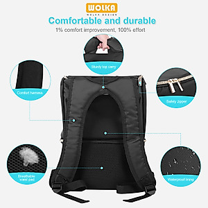Wolka Breast Pump Bag with Dual Insulated Compartments & Removable Divider,Breast Milk Cooler Travel Bacpak with 50 cans Capacity,Fit Most Breast Pumps Like Medela, Spectra S1,S2, Evenflo