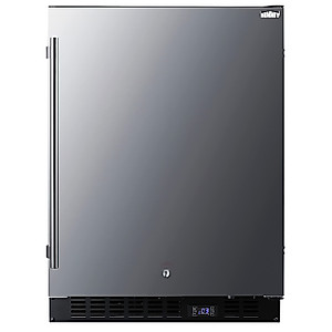 Summit Appliance ALFZ53 24" Wide Built-In All-Freezer, ADA Compliant; 3.67 cu.ft. Capacity, Frost-free Operation; Stainless Steel Door, Digital Thermostat, Temperature Memory Function