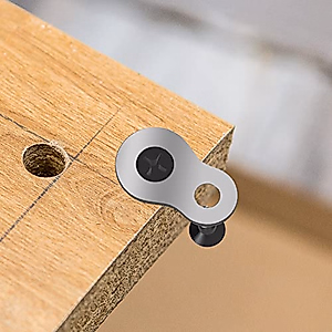 20 Pack Figure 8 Shaped Steel Desk Top Fastener Clip, Heavy Duty Figure-Eight Fasteners Table Top Connector or Desk Top Fastener Clip, Solid Steel with Nickel Screws