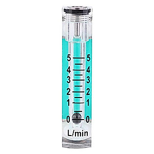 Flow Meter, 1~5LPM Oxygen Carbon Dioxide Measuring Flowmeter Gauge, LZQ-1 Air Flow Rate Gauge, Air Oxygen Flow Meter Suitable for Gas, Air, Nitrogen, Acetylene, Phosgene, Natural Gas