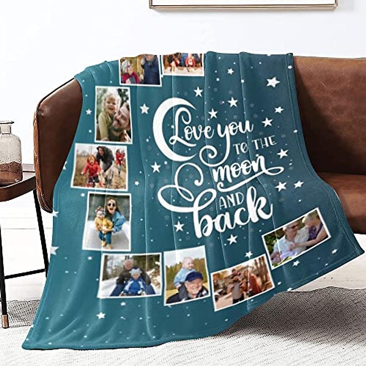 Custom Picture Blanket Personalized, Super Soft Cozy Throw Blanket Gifts for Valentine's, Mother's Day, Father's Day, Christmas, 50"x60"