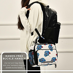 Game Joystick Control Lunch Bag for Women Men Cartoon Gamepad Insulated Cooler Tote Bag with Adjustable Shoulder Strap Large Capacity Reusable Leakproof Picnic Lunch Box Outdoor for Adult Office