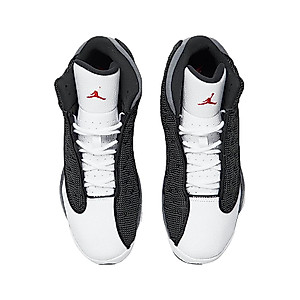 Nike Boy's Air Jordan 13 Retro (Big Kid) Black/University Red/Flint Grey/White 6 Big Kid M
