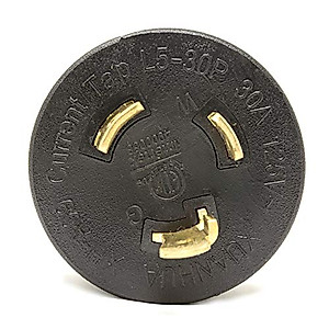 WEN GNA030, NEMA L5-30P Twist-Lock Power Plug to TT-30R Ready Outlet 120V 30-Amp 3600-Watt Generator to RV Adapter, Black