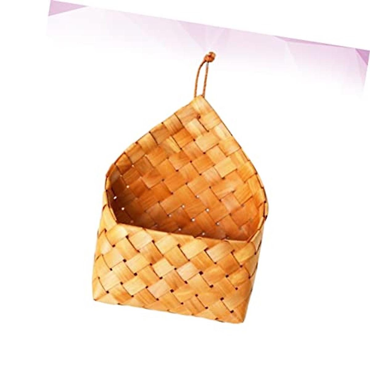 Alipis 3pcs for Entryway Plants Organizer Rustic Finishing Bag Bin Flower Decor Rope Wooden Basket Pocket Clothing Household Letter Container Wall Pot Office Mail Sundries Organiser