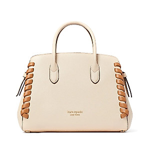 Kate Spade New York Knott Whipstitched Pebbled Leather Medium Satchel Milk Glass Multi One Size