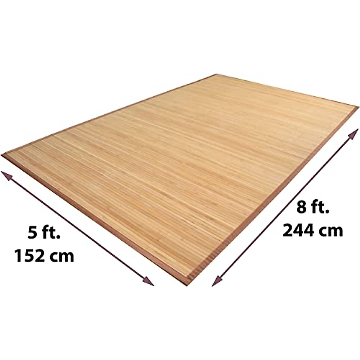 Bamboo Area Rug - 5x8 Bamboo Outdoor Rug All in One: Bamboo Rugs for Living Room, Outdoor Patio Rug, Kitchen Rug, Outdoor Carpet, Bamboo Rug for Entryway, Room Rug - Bamboo Floor Mat Large Light Brown