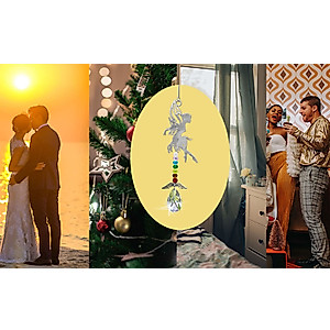 Healing Crystal Car Hanging Dancer Accessories Rearview Mirror Window Garden Decorations Wall Home Decor Ornaments