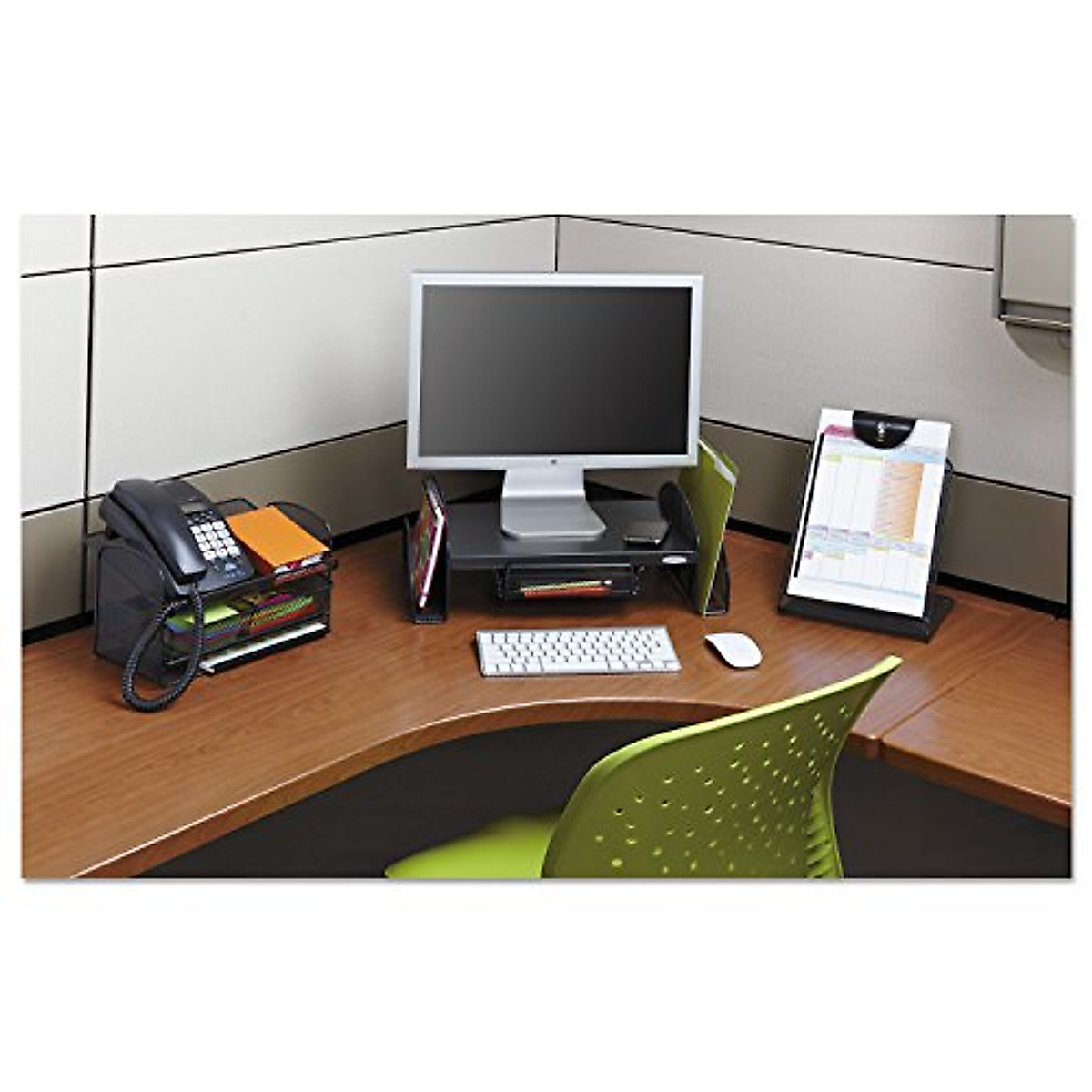 Safco 2159Bl Onyx Mesh Steel Monitor Stand, 19 1/4 X 11 1/4 X 6 1/4, Black