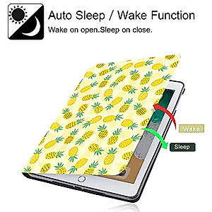 Case for New iPad Mini 6 2021 (6th Generation), Multi-Angle View Adjustable Stand Auto Wake/Slee for iPad Mini 6th Gen 8.3 Inch ,Yellow Pineapple