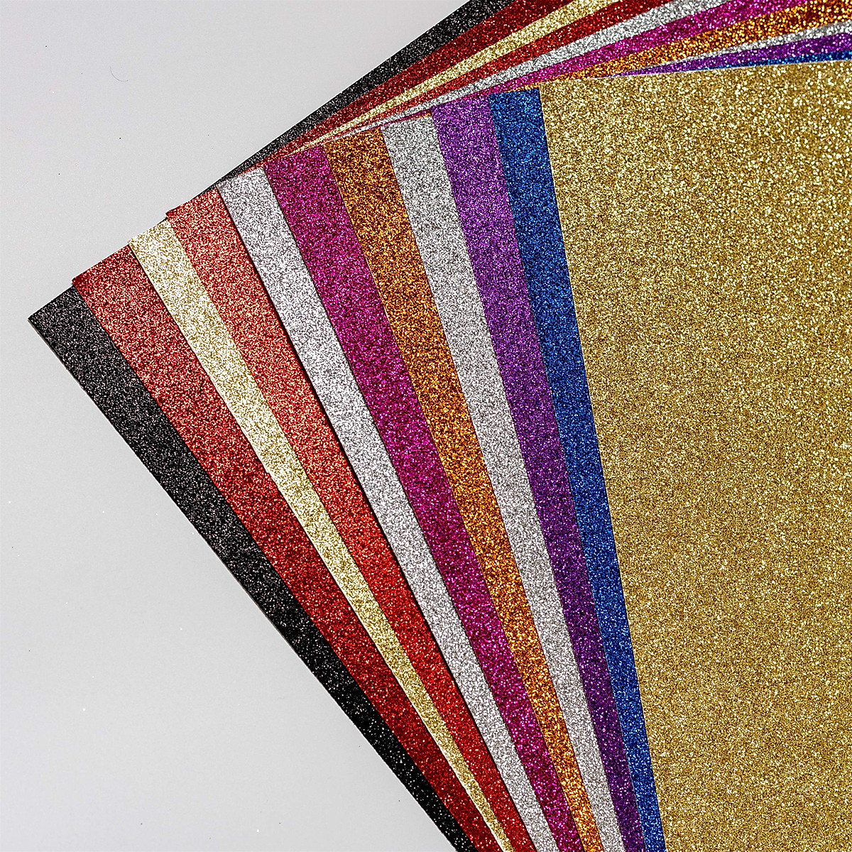 YZH Crafts Glitter Cardstock Paper,No-Shed Shimmer Glitter Paper,Crafting Assorted Glitter Paper Pad 12 Inch by 12 Inch 12 Sheets,250GSM, (Mix B)