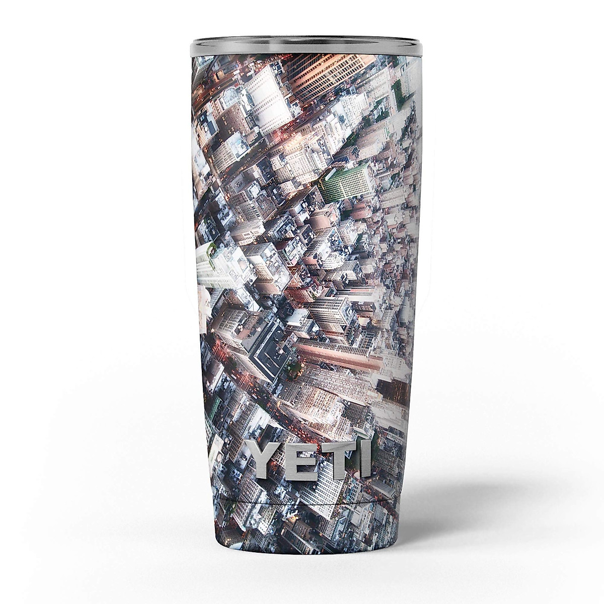 Design Skinz Vintage Aerial Cityscape - Skin Decal Vinyl Wrap Kit Compatible with The Yeti Rambler Cooler Tumbler Cups