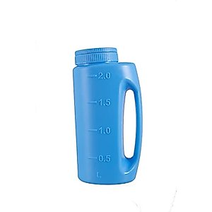 Ice Melt Salt Spreader Handheld Shaker for Lawn Seed, Salt, Ice Melt, Calcium, Deicer Shaker 2 Liter, Adjustable Hole Size, Handy for Fertilizer Lawn Seed Salt to Deice
