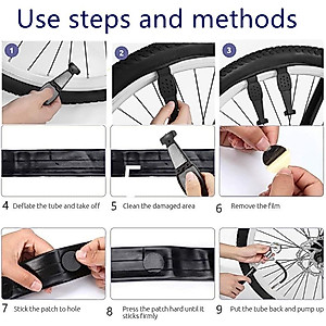 YBEKI Bike Tyre Repair Tool Kit - Bicycle Tool kit with 210 Psi Mini Pump 10-in-1 Multi-Tool with Chain Breaker, Tyre Levers &Tire Patch, Bone Wrench, 1 Portable Bag. 6 Month Warranty