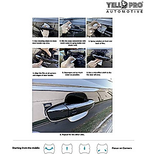 YelloPro Custom Fit Door Handle Cup 3M Scotchgard Anti Scratch Clear Bra Paint Protector Film Cover Self Healing PPF Guard Kit for 2018 2019 2020 2021 2022 2023 Nissan Leaf S, SV, SL Hatchback