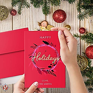 A7 Red Blank Greeting Cards with Envelopes – Great for Holiday, Christmas and New Year Cards | 5” x 7” (Folded) | 25 per Pack