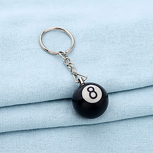 POTIY Billiards Ball Keyring Pool Player Gift Pool Ball Lucky 8 Ball Charm Keychain Gift for Billiards Lover (keychain)
