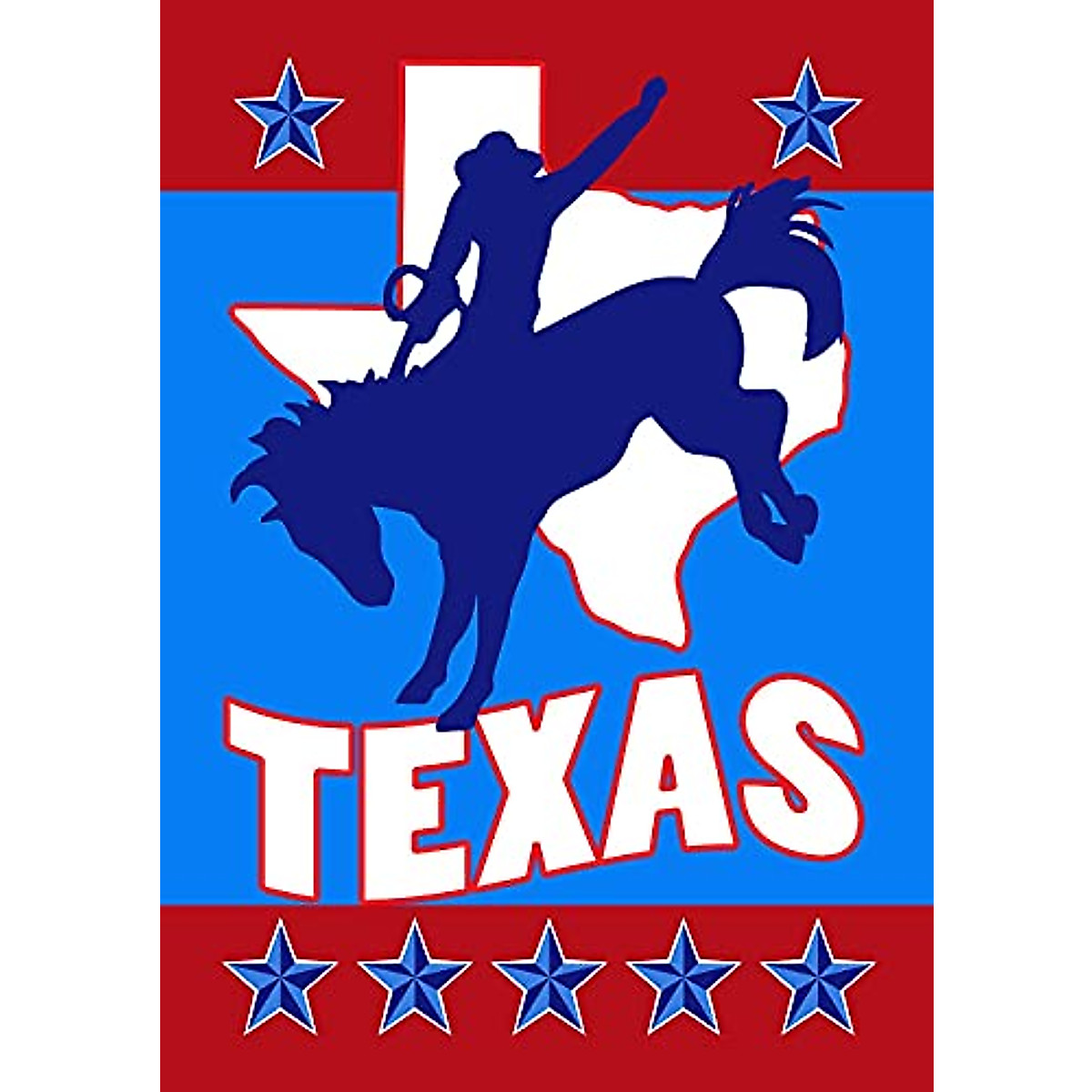 Toland Home Garden 1112093 Texas Bucking Bronco 12.5 x 18 Inch Decorative, Garden Flag