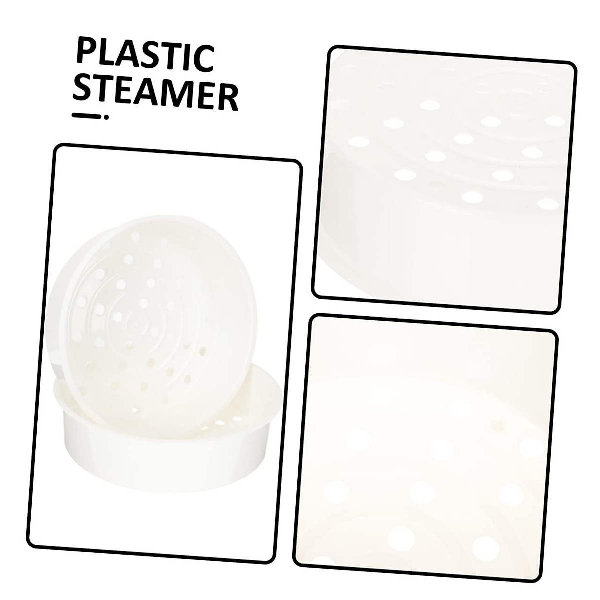 Zerodeko 4 pcs rice cooker steamer food steamer steam basket steamer insert basket steaming rack stand sticky rice steamer basket buns steamer basket veggie steamer liner pp filter white