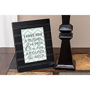 Cottage Garden I Love You a Bushel and a Peck Black with Gold Trim 8 x 10 Framed Wall Art Plaque