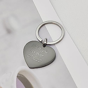 SEKECHIKU Personalized Photo Keychain -Picture Keychain Customized - Laser Etched Design - Unique Customized Gift for Boyfriend Girlfriend