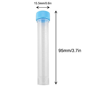JCBIZ Cryogenic Vial 12PCS 10ml Lab Plastic Frozen Test Tubes Self Standing Vial with Seal Screw Caps Clear Cryovial