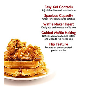 Gourmia GAFW598 2 in 1 - 5-Quart Digital Air Fryer + Waffle Maker