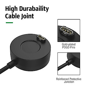 Charger Compatible for Garmin Fenix 5/5S/5X, Fenix 6/6S/6X, Fenix 7/7S/7X, Fenix 8 Charger Charging Stand, Charging Dock Station Cradle Holder with 1m USB Cable for Vivoactive 3/4/5 Smartwatch