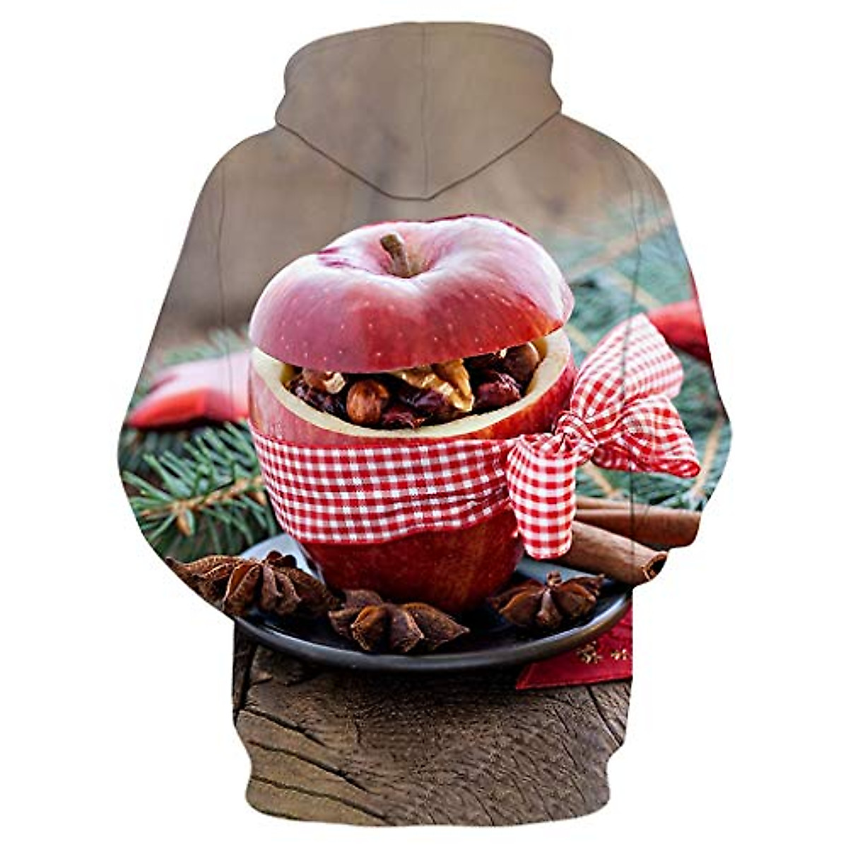 Women's Hoodies Sweatshirt Thenlian Men's Autumn Winter Christmas Casual 3D Printing Long Sleeve Sweatershirt Tops(XL, Khaki)