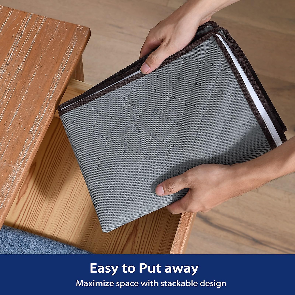 MCOLIMA Linen Storage Organizer, 2 Pack Large 90L Foldable Storage Bags Bedding Storage Containers with Zipper Lids, Closet Collapsible Clothing Bins for Linen Blanket Fabric Pillow Dorm