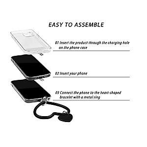 COOKOOKY Phone Lanyard Patch Wristlet Universal Cell Phone Wrist Lanyard and Phone Case Patch for Phone Case Patch Fit All Smartphones