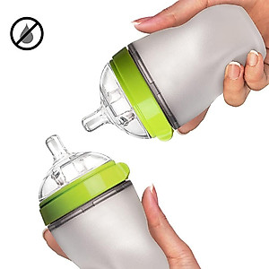 ROMIRUS Bottle Collars Rings Replacement for Comotomo Baby Feeding Bottles, 4 Count (Pink)