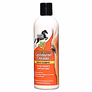 HARRIS Happy Horse Liniment, Wintergreen Cream for Sore Muscle & Joint Pain Relief, 16oz
