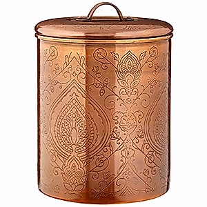 Old Dutch "Tangier Etched Canisters, Antique Copper
