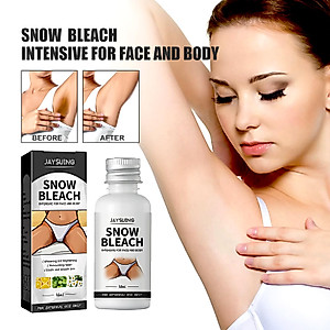 Juztec Armpit Thigh Darkening Cream Snow Bleach Cream - Whitening for Private Parts, Underarms & Dark Spot Removal - Gentle Skin Lightening (2 Pack)