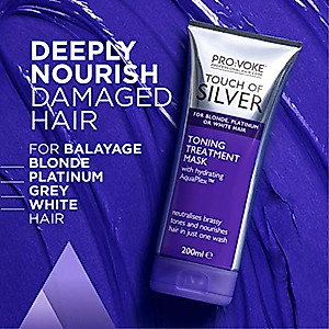 PROVOKE Toning Treatment Mask for Blonde, Platinum, White or Grey Hair - 200 ml