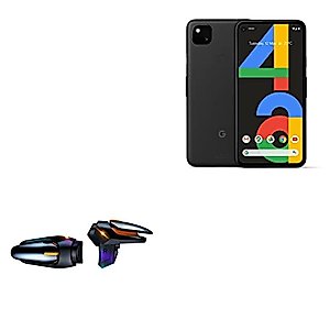 BoxWave Gaming Gear Compatible With Google Pixel 4a 5G - Touchscreen QuickTrigger Auto, Trigger Buttons Autofire Gaming Mobile FPS - Jet Black