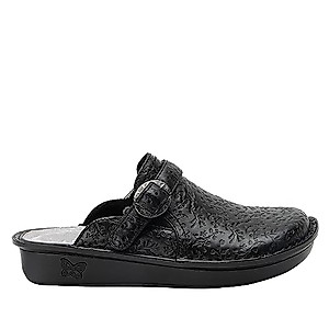 Alegria Women's Bryn Dearest Open Back Leather Slide with Ankle Strap 9.5-10 M US