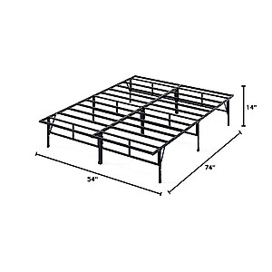 ZINUS SmartBase Compack Mattress Foundation, 14 Inch Metal Bed Frame, No Box Spring Needed, Sturdy Steel Slat Support, Full