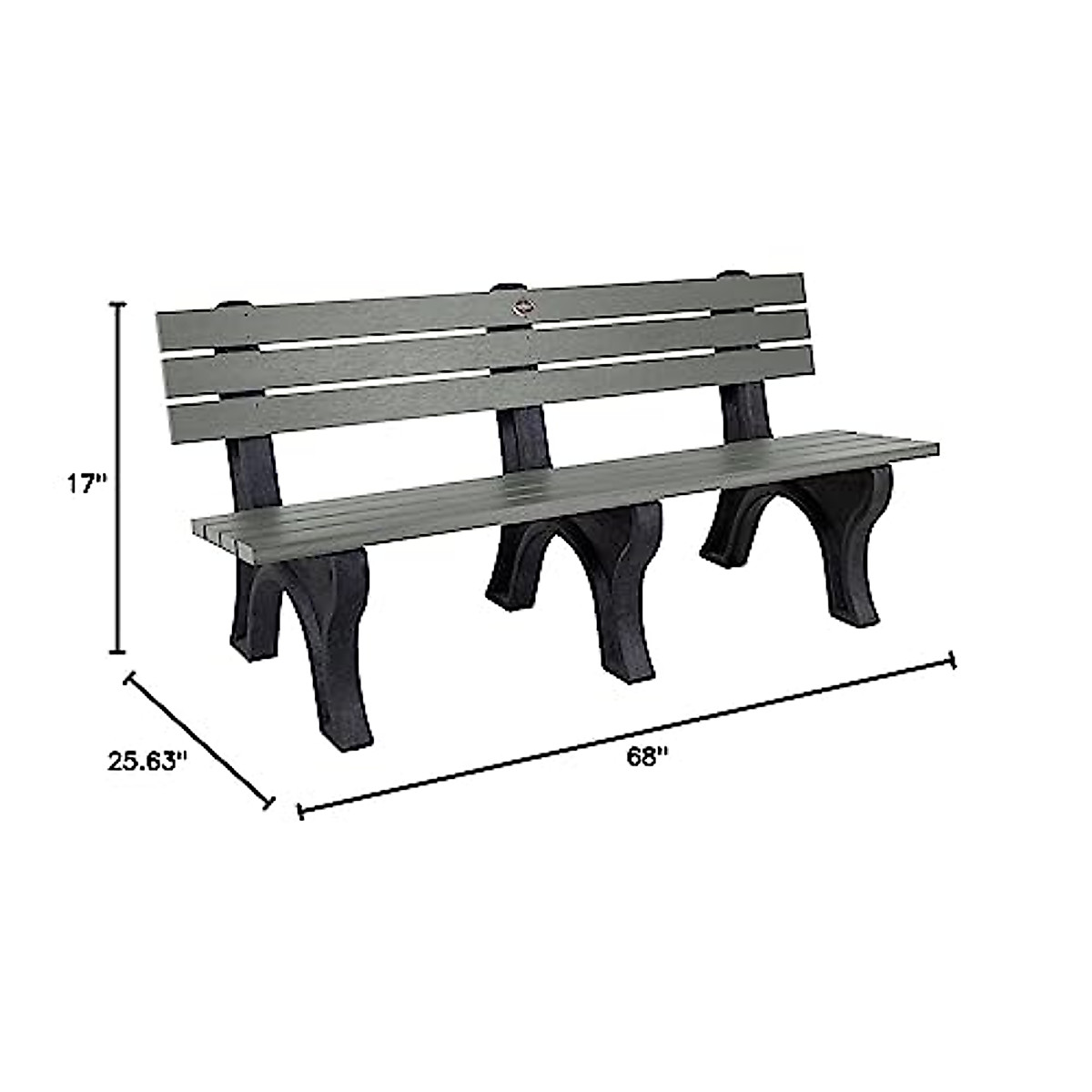Sequoia Professional Aurora Park Bench, 6 ft, Coastal Teak