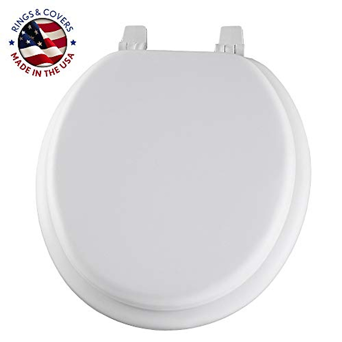 Mayfair 11 000 Economy Soft Cushion Toilet Seat, ROUND, White
