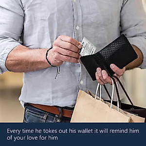 VOHIVI To My Son Bracelet from Mom,Morse Code Bracelets with Engraved Wallet Card,Adjustable Handmade Mens Beaded Bracelets easter basket stuffers