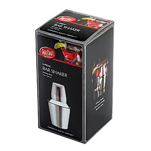 TableCraft 3-Piece Stainless Steel Cocktail Shaker, 8-Ounce