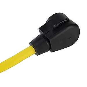 PLIS 10-30P to 6-50R Heavy Duty Generator Adapter,30 Amp Dryer Male Plug to 50 Amp Adapter,STW 10AWG*3C Generator Cord,3Prong,Yellow,1.5FT