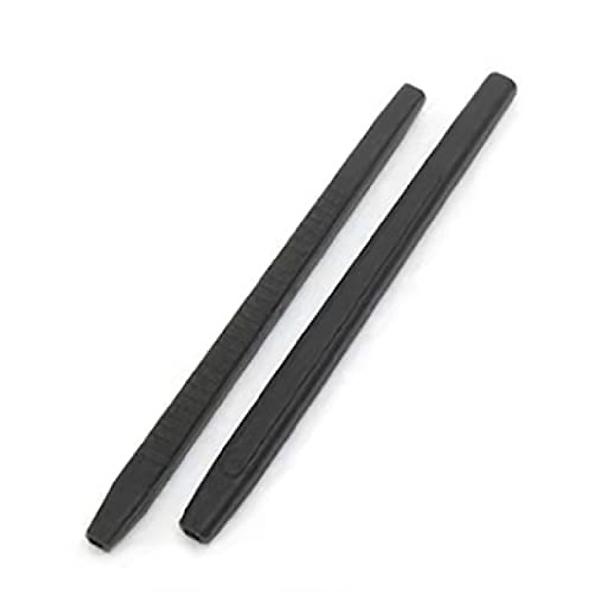 ExactFitt Silicone Rubber Anti-slip Eyeglass End Tips Ear Sock Pieces Tube Temple Sleeve for Glass Sunglass Eyeglasses TT006 (Black - 2 Pairs), 60mm