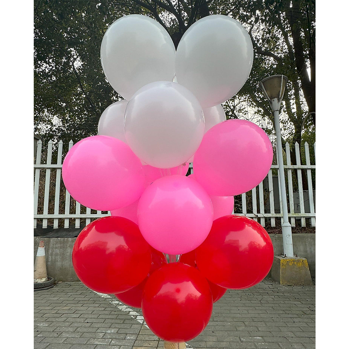 JODIDI 60 Pcs 12 Inch Latex Balloons in Red, Pink and White, Perfect for Valentine's Day, Christmas, Girl's Birthday, Graduation, Wedding and Baby Shower Party Balloons Decorations